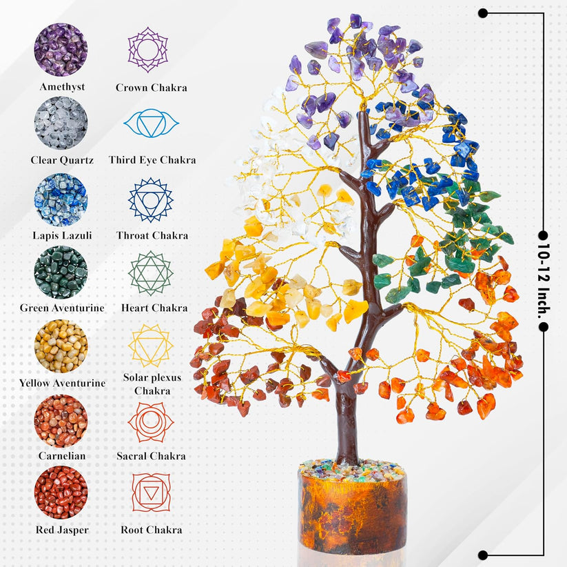 7 Chakra Crystal Tree - 100% Authentic Healing Gemstone – TheIndianHand